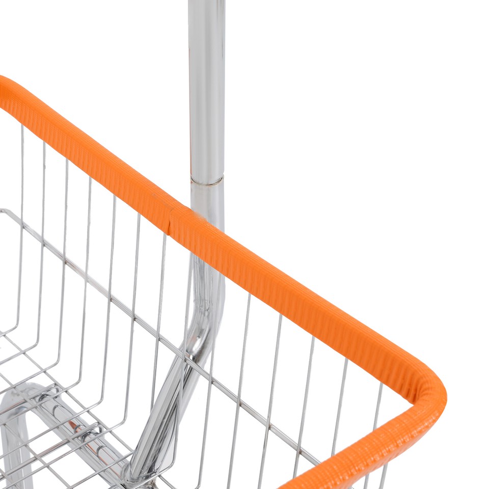 Laundry Cart with Hanging Rod, Large Capacity Clothes Cart, Rolling ...