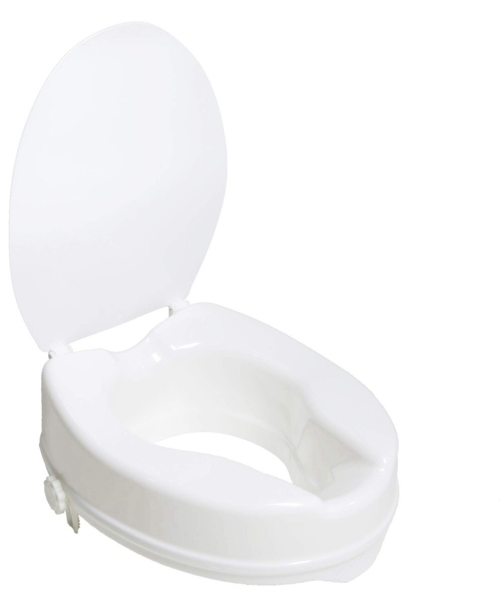 PCP Raised Toilet Seat, 2-Inch Increase Height for Standard Round Shape ...