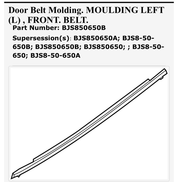 OEM 2014-2018 Mazda 3 Belt Molding Front Left Chrome Mexico Built ...