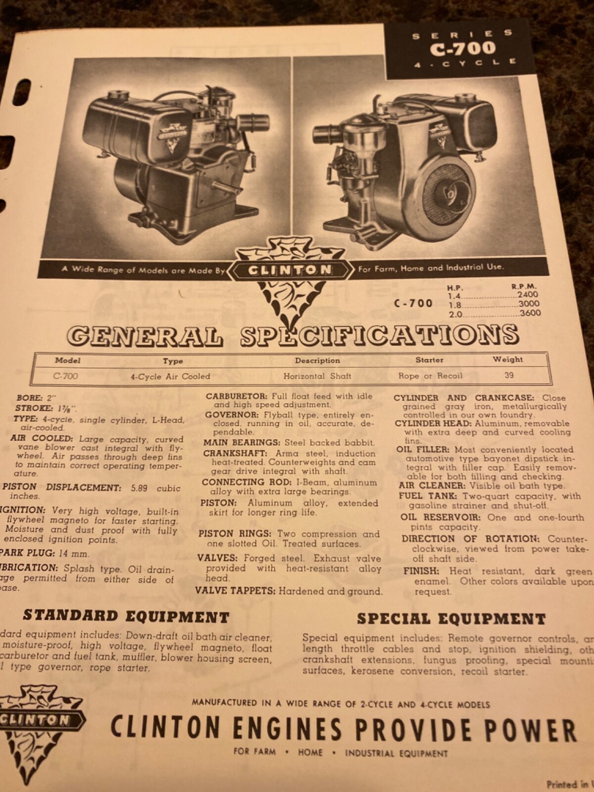 clinton engine c700 illustrated parts list,antique clinton engine | eBay