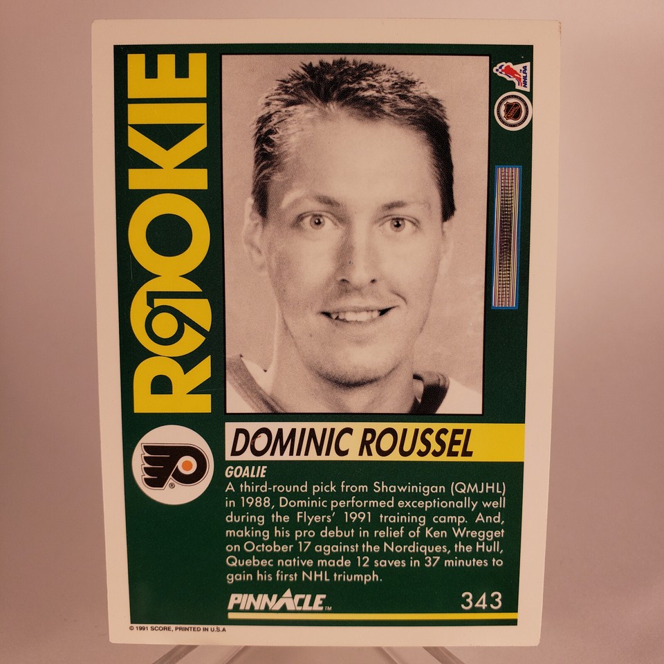 1991-92 Pinnacle #343 Dominic Roussel RC Philadelphia Flyers | eBay