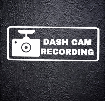 (3 pcs) Dash Cam Recording Sticker Dash Cam Video Bumper Waterproof ...