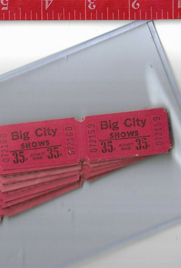 Vintage Lot 100 Big City Shows 35c admit one Tickets | eBay
