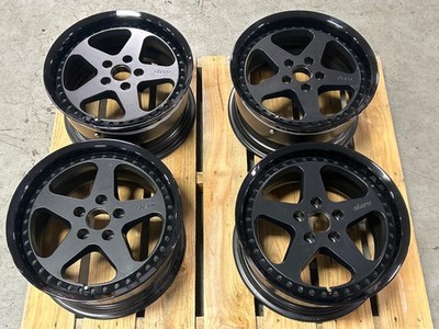 Stern Face II Three Piece Wheels- 17x9.5, Powdercoated Black | eBay