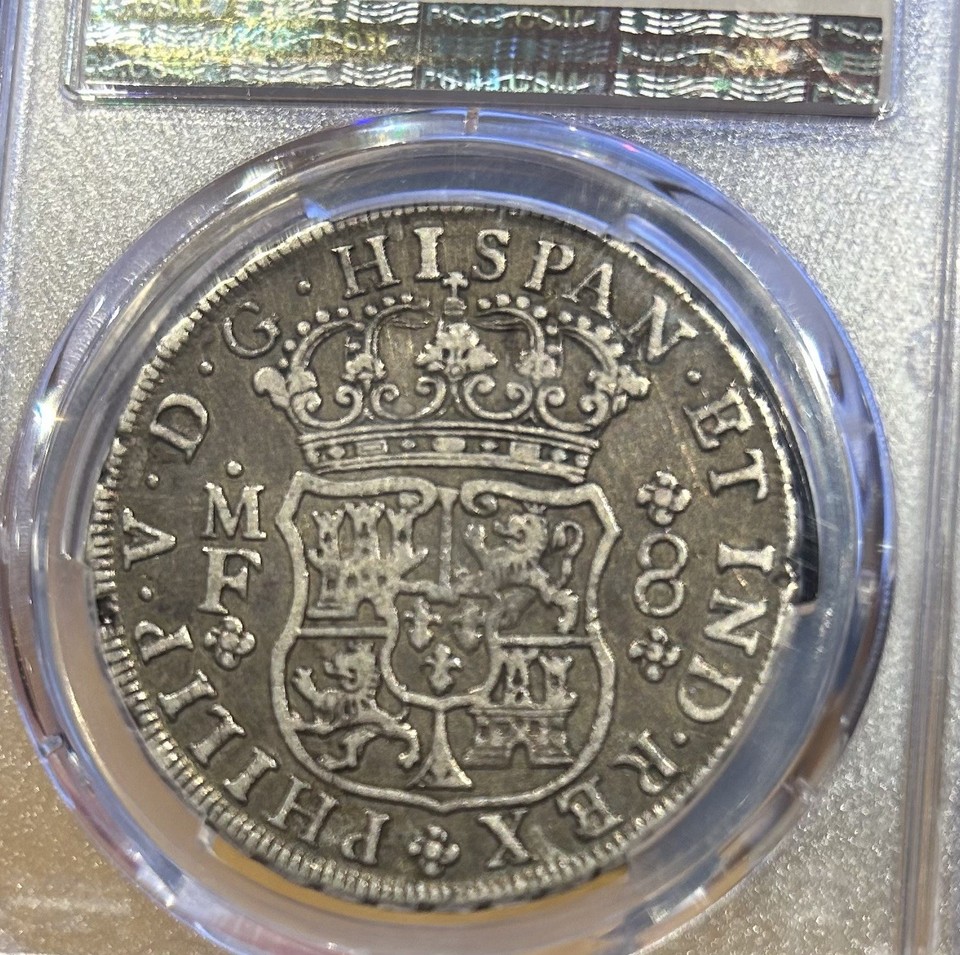1739 MO MF Mexico 8 Reales Silver Coin PCGS F Detail Calico-1486 8R ...