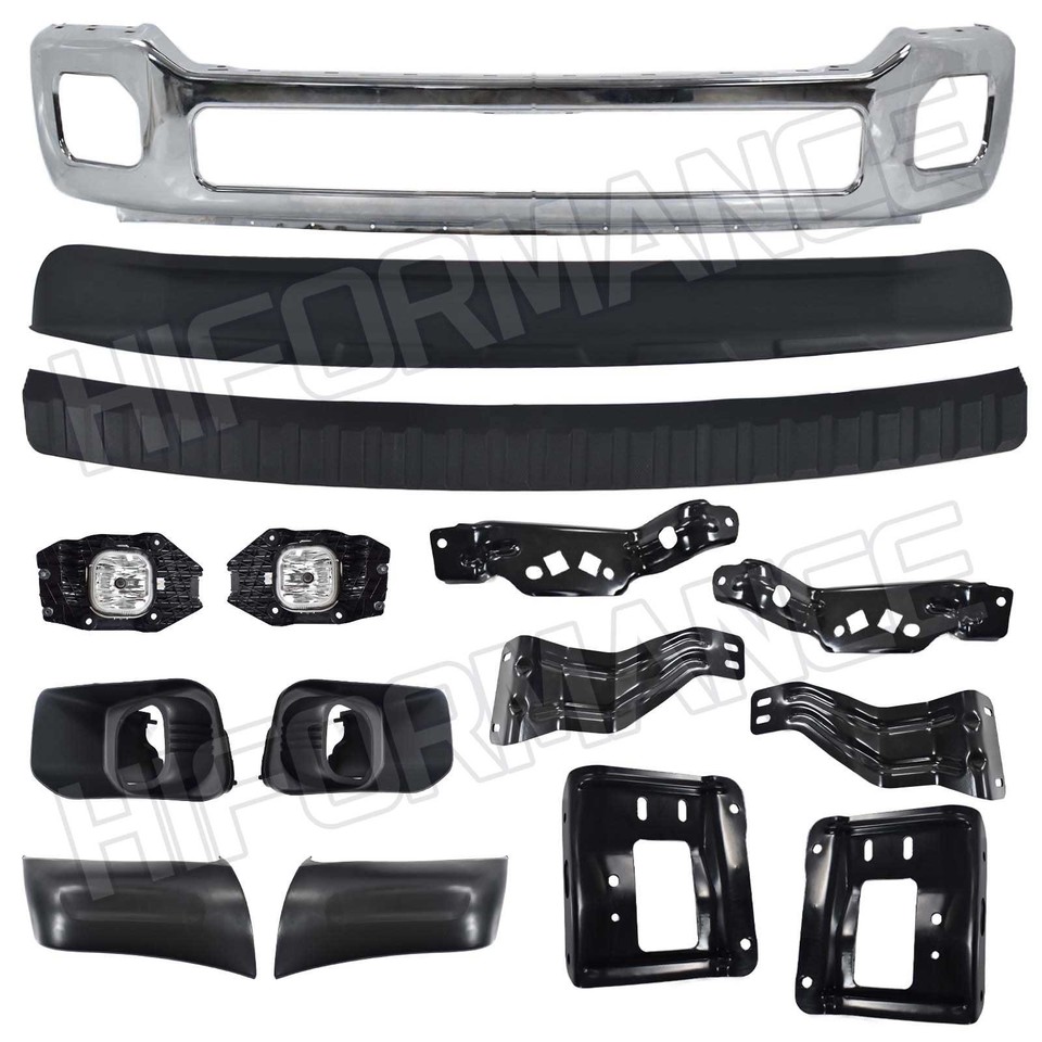 Front Bumper Chrome Kit W/ Brackets For 2011-2016 Ford F-250 F-350 ...