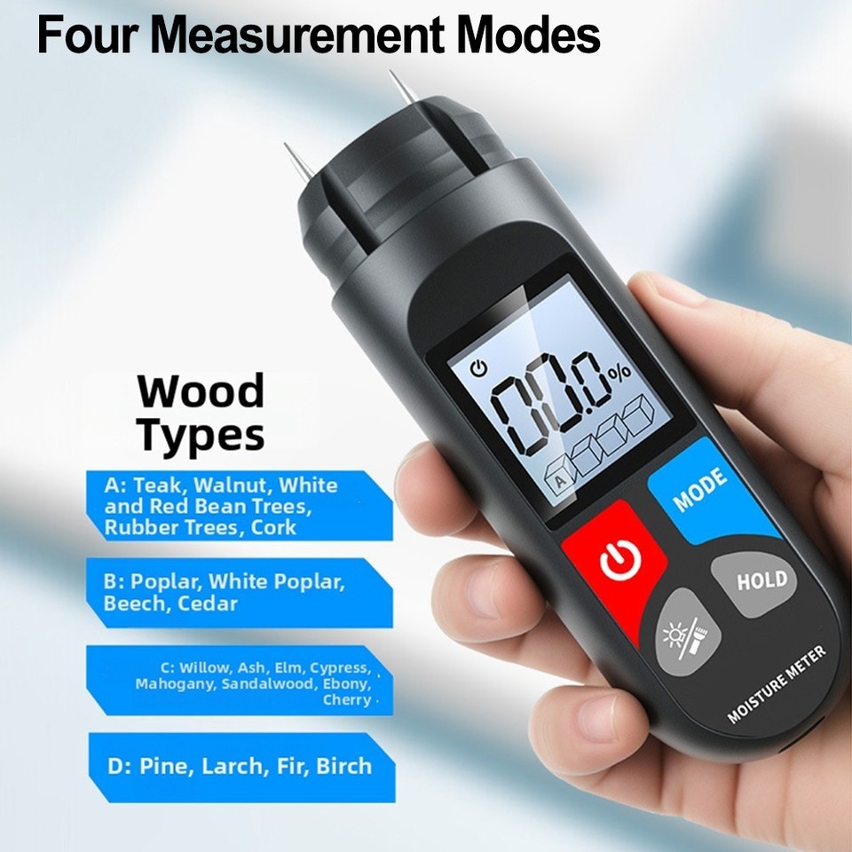 SK31 Digital Wood Moisture Meter with Hold Function and Maximum Minimum ...