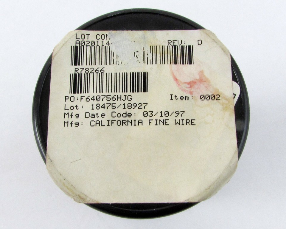 California Fine Wire Company 500ft SN Plated Copper Wire A020114-0022-C ...