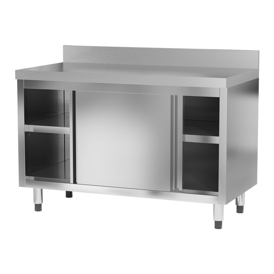 Stainless Steel Catering Kitchen Work Tables Cafeteria Storage Cabinet ...