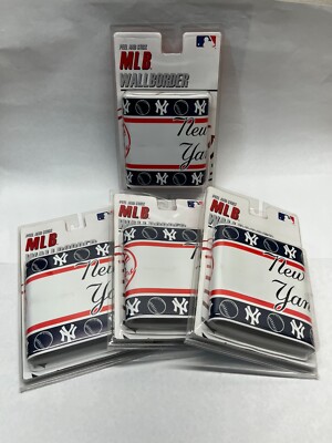 MLB NY NEW YORK YANKEES Baseball Self Peel Stick Wall Border Peel ...