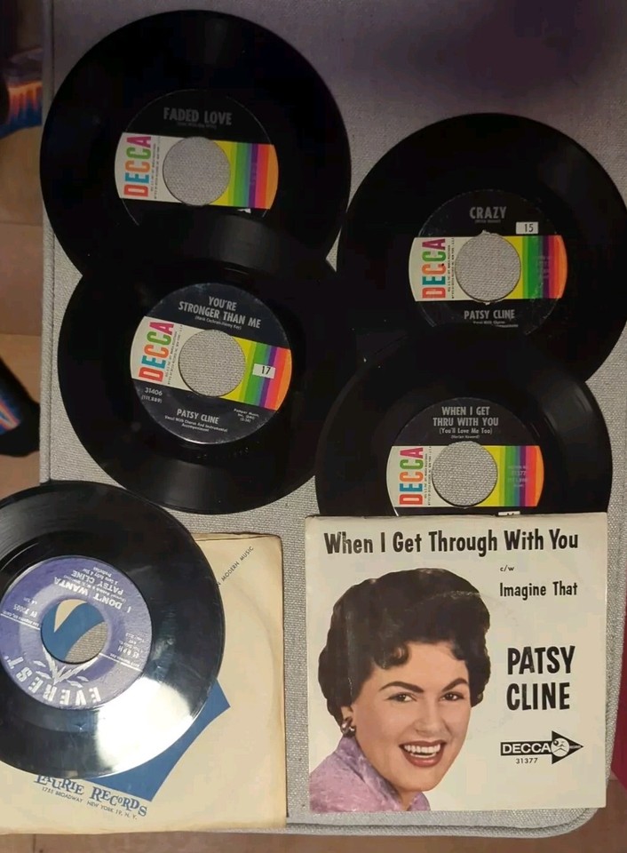 Patsy Cline Lot of 4 Original 45 rpm Decca Records + I Don't Wanta 45 ...