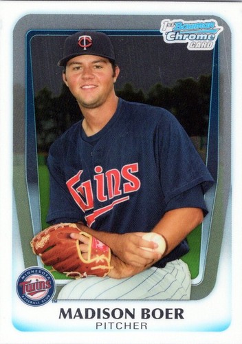 2011 Bowman Chrome Draft Prospects #BDPP85 Madison Boer Minnesota Twins ...