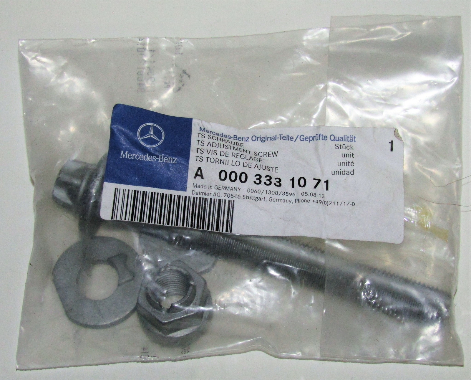 NEW GENUINE MERCEDES BENZ TS ADJUSTMENT SCREW OEM PART NO. A 0003331071 ...