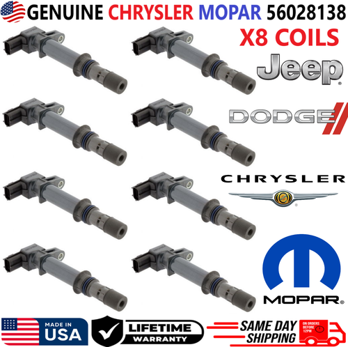GENUINE MOPAR x8 Ignition Coils For 1999-2008 Dodge Jeep 3.7L 4.7L V8 ...