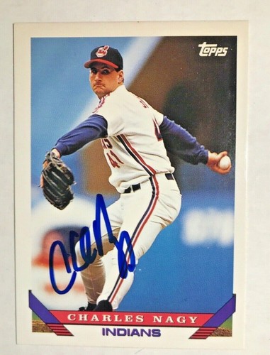 Charles Nagy 1993 Topps #730 Hand Signed Autograph JSA Cert Cleveland ...