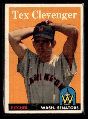1958 Topps #31 Tex Clevenger - Set Break! VG/EX | eBay