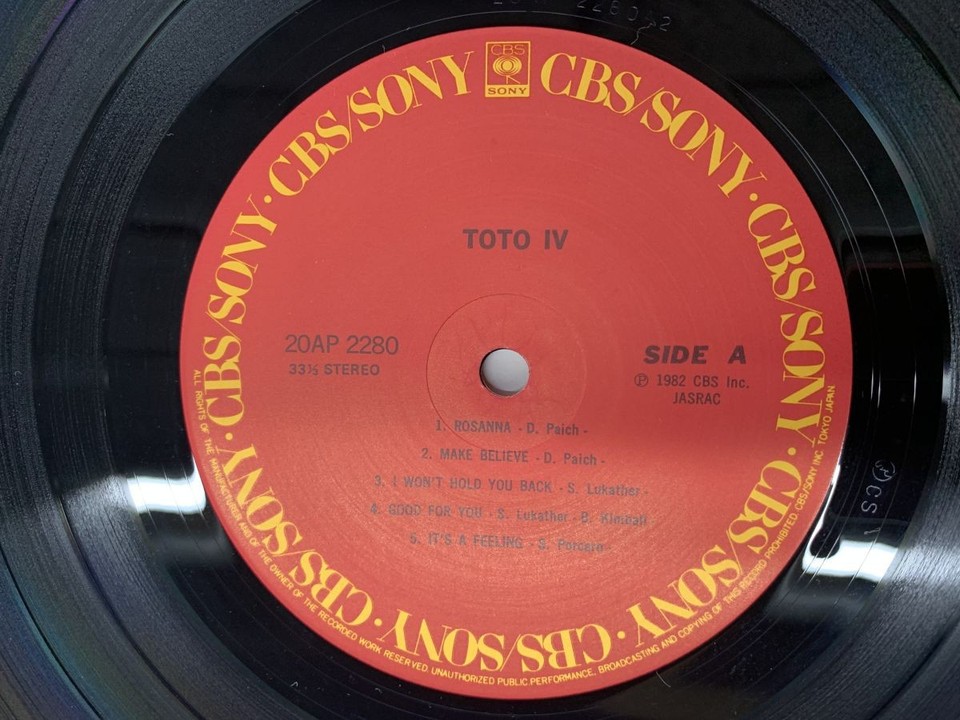 Toto Toto IV Japan LP [48172ER] | eBay