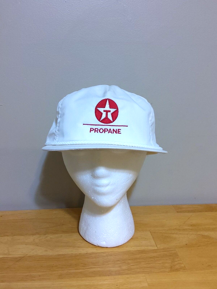 Vintage Texaco Propane Trucker Snapback Hat White And Red Logo Made In ...