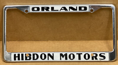 RARE GM-PONTIAC ( ORLAND CA.) HIBDON MOTORS CAR DEALER-LICENSE PLATE ...