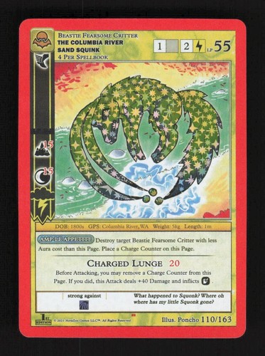 MetaZoo Nightfall - THE COLUMBIA RIVER SAND SQUINK 110/163 Reverse Holo ...