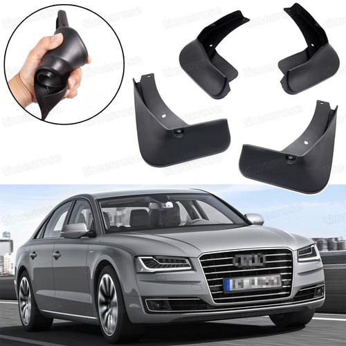 Car Mud Flaps Splash Guard Fender Mudguard Black for Audi A8 / A8L 2011 ...