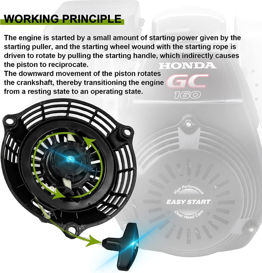 GCV160 Recoil Starter Pull Start Assembly for Honda GC135 GCV135 GC160 ...