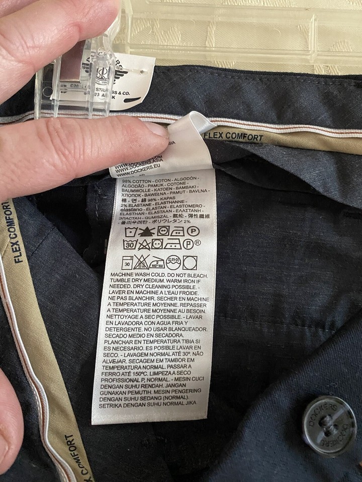 Men's Docker's Classic Fit Pleated Cotton Stretch Navy 42x30 NEW | eBay