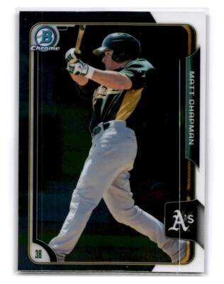 Matt Olson 2015 Bowman Draft Chrome Rookie Card RC #196 - Oakland A's ...