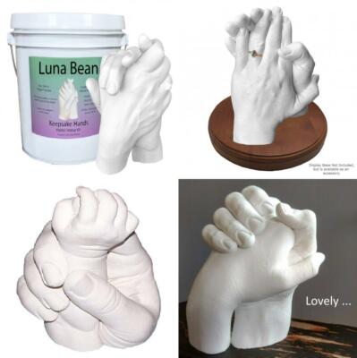 Luna Bean LARGE Keepsake Hands Casting Kit | DIY Plaster Statue Molding ...
