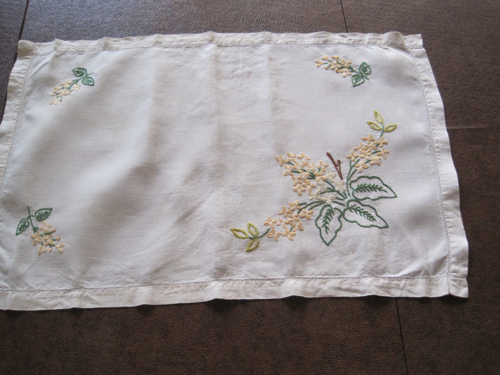 Vintage -Hand Embroidered Place Mat-Preowned | eBay