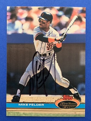 MIKE FELDER Signed 1991 TSC #307 SF GIANTS - MILWAUKEE BREWERS ...