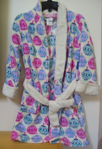 Girls Sleepimini Ivory Christmas Ornament Super Soft Bath Robe Sz 4 ...