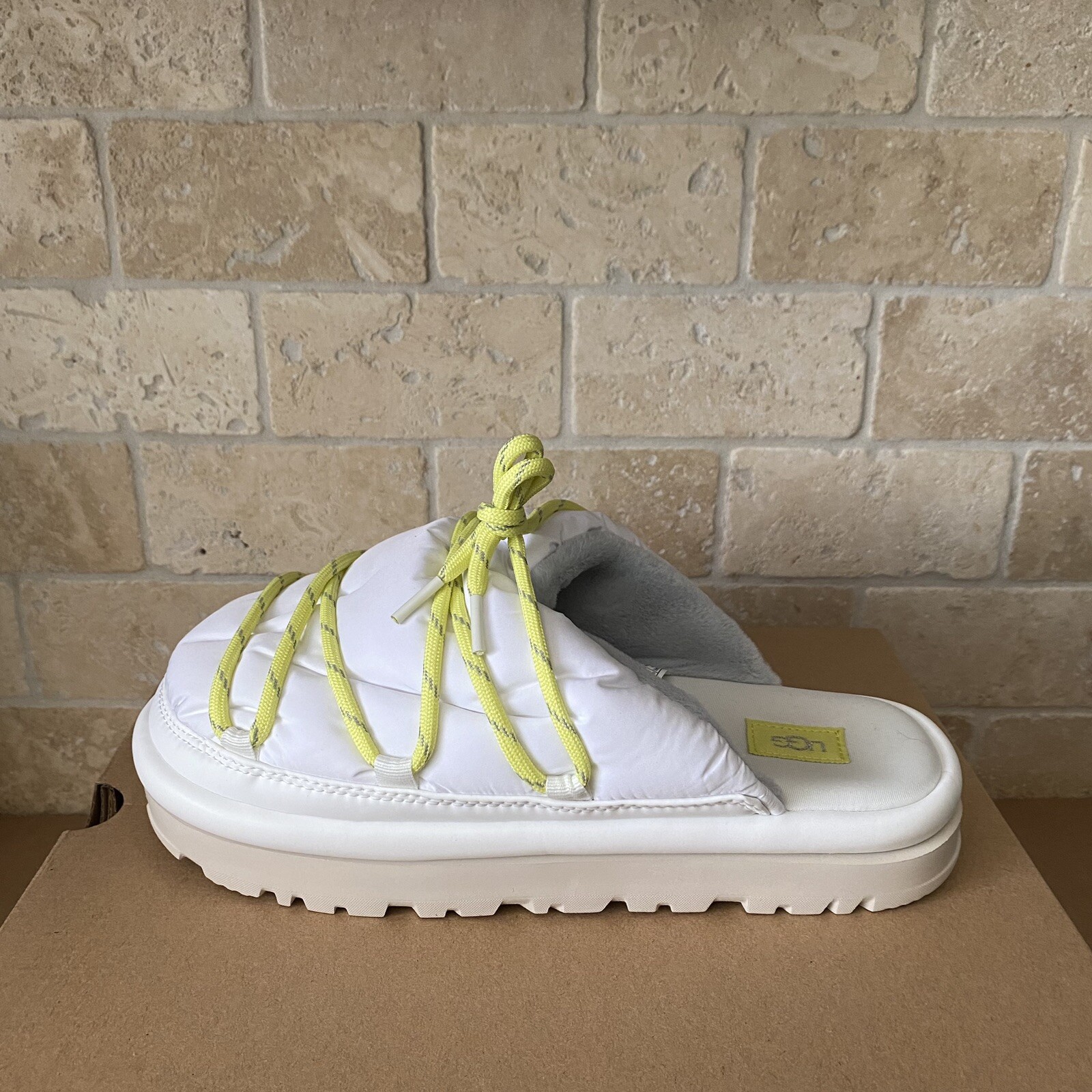UGG SPACESLIDER TECH WHITE SLIDE PLATFORM SLIPPER SHOES SIZE US 10 ...