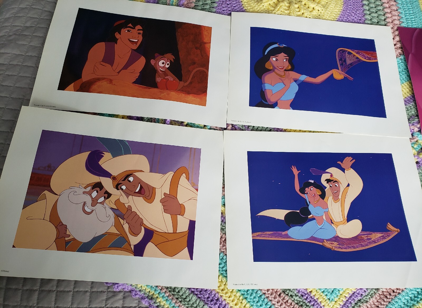 2004 Disney Store 11x14" Lithograph Special Edition "ALADDIN" 4 Print Portfolio | eBay