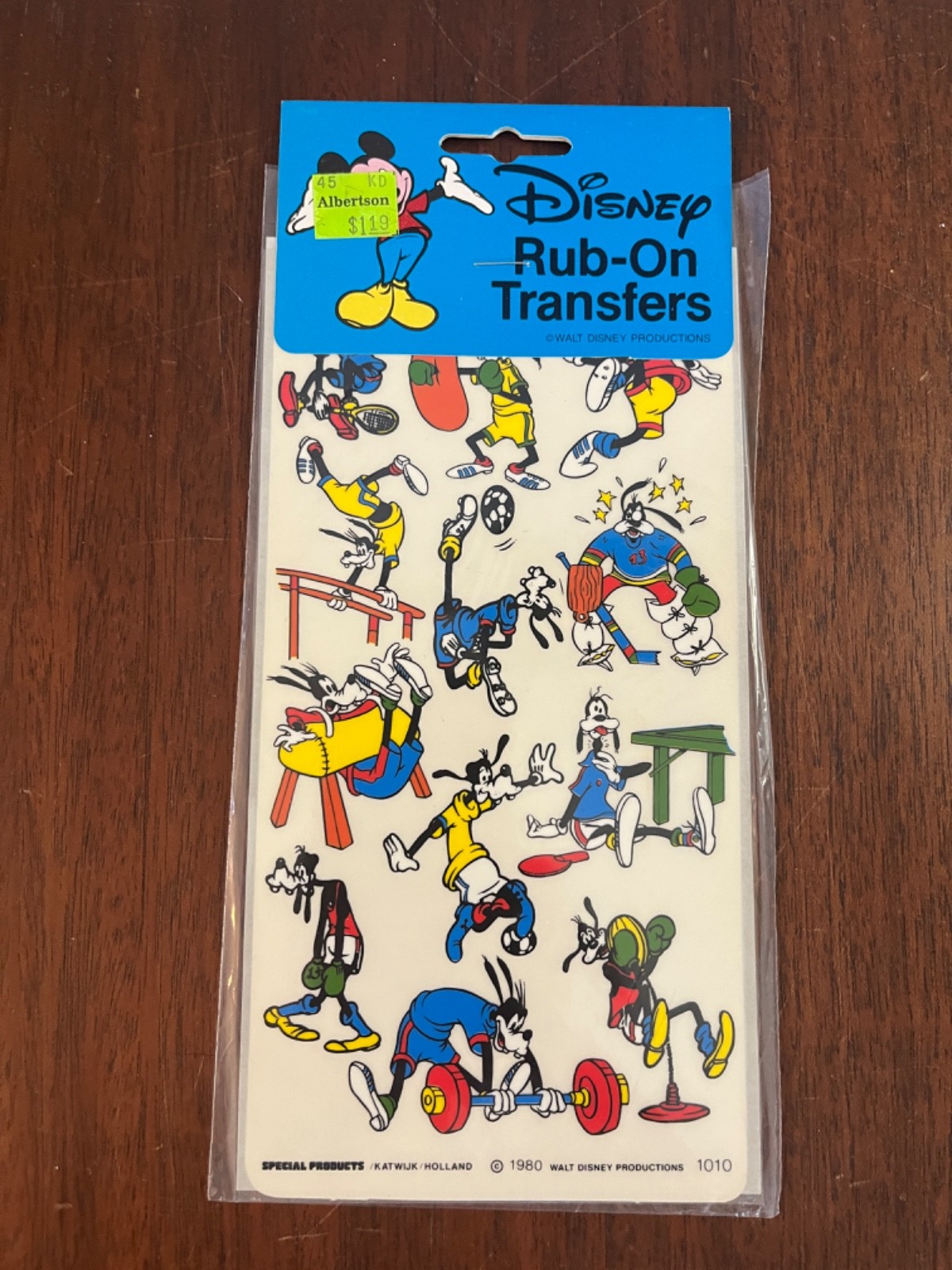 Vintage Walt Disney Goofy Notebook Rub-On Transfers | eBay
