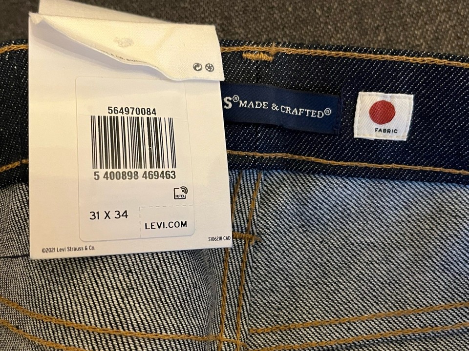 Levi's Made & Crafted 511 Slim Japan Fabric Selvedge Denim Jeans W31 ...