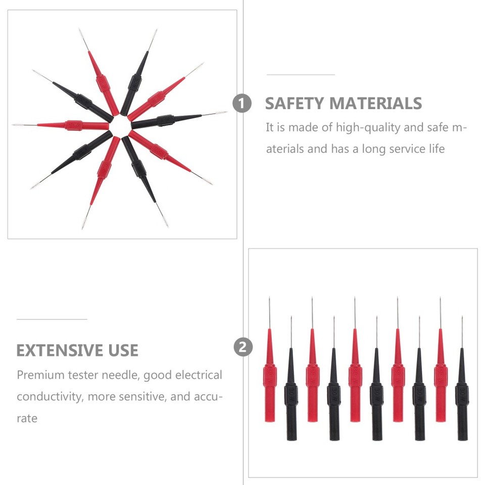 Set of 3 Electrical Testing Probes Needle Leads Multimeter Voltmeter | eBay