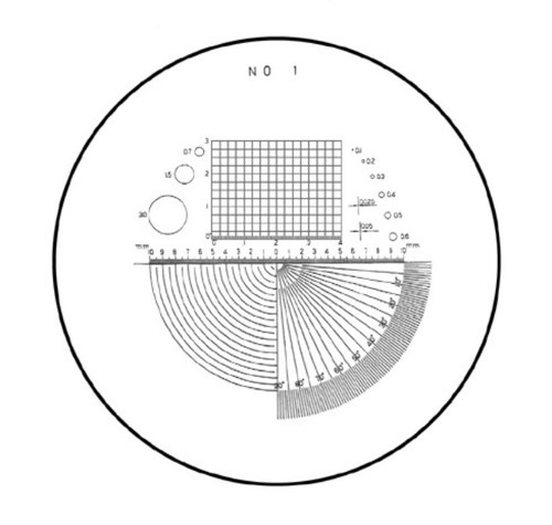 Loup reticle for PEAK Style 10x Loop - Arch and Grid - NEW | eBay