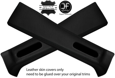 BLACK STITCH 2X UPPER B PILLAR LEATHER COVERS FOR JEEP WRANGLER JK 11 ...