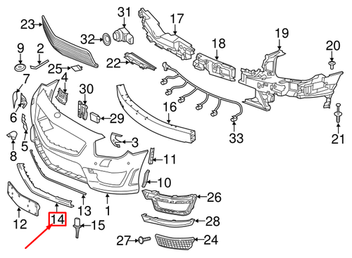 New MERCEDES-BENZ SL R231 Front Bumper Bottom Cover AMG A2318852423 ...