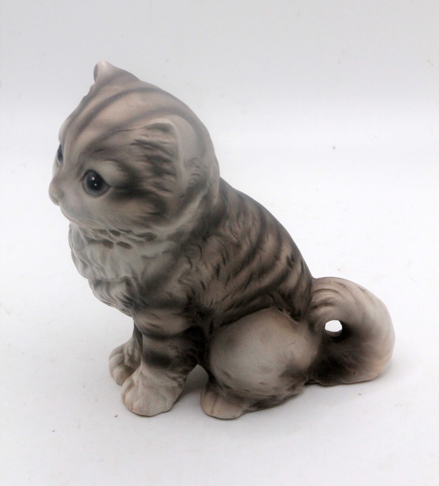 Gray and White Persian Cat Figurine Vintage UCTCI Made in Japan Kitten ...