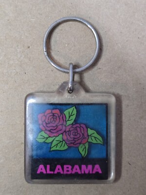 Alabama Rose Vintage Keychain Key Chain | eBay