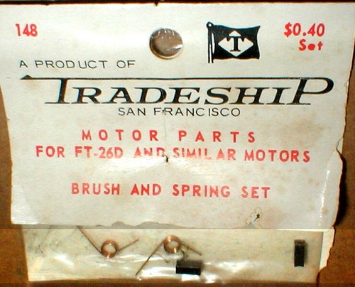 26D Brush and Spring Set or 16D Mabuchi Motor Tradeship Slot Car #148 ...