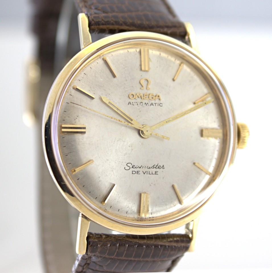 Vintage Omega Seamaster De Ville Cal 550 1213997 116590-1 14k Gold Men ...