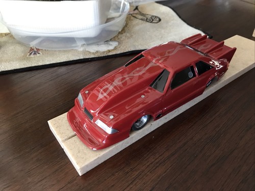 1/24 NEW BUILD Ford Mustang No Bar Drag Slot Car Kit chassis/ Phoenix ...