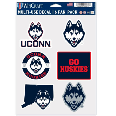 UConn Huskies Multi-Use 6 Fan Pack MLB Decal Stickers *Free Shipping | eBay