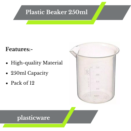 Plastic Beaker 250ml Pack of 12 Pieces | eBay