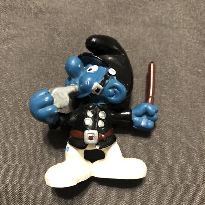 Smurfs Policeman Smurf 20123 Police Vintage Figure 80s PVC Toy Figurine ...