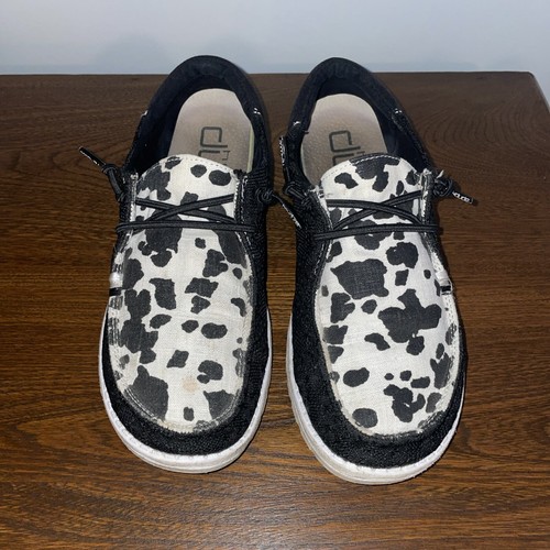 Super Cute! Hey Dude Wendy Boho Cow Women's Casual Shoes, Wild, W8 | eBay