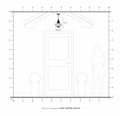 Livex Lighting, 26910-04, Newburyport, Medium Outdoor Pendant Lantern ...